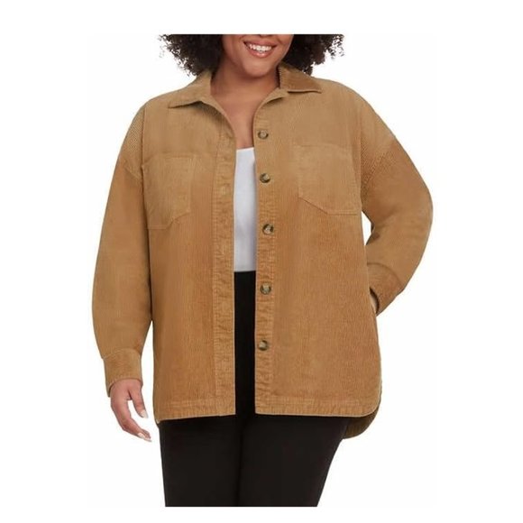 Matty M | Tops | Nwt Matty M Womens Knit Corduroy Shirt Jacket Camel ...